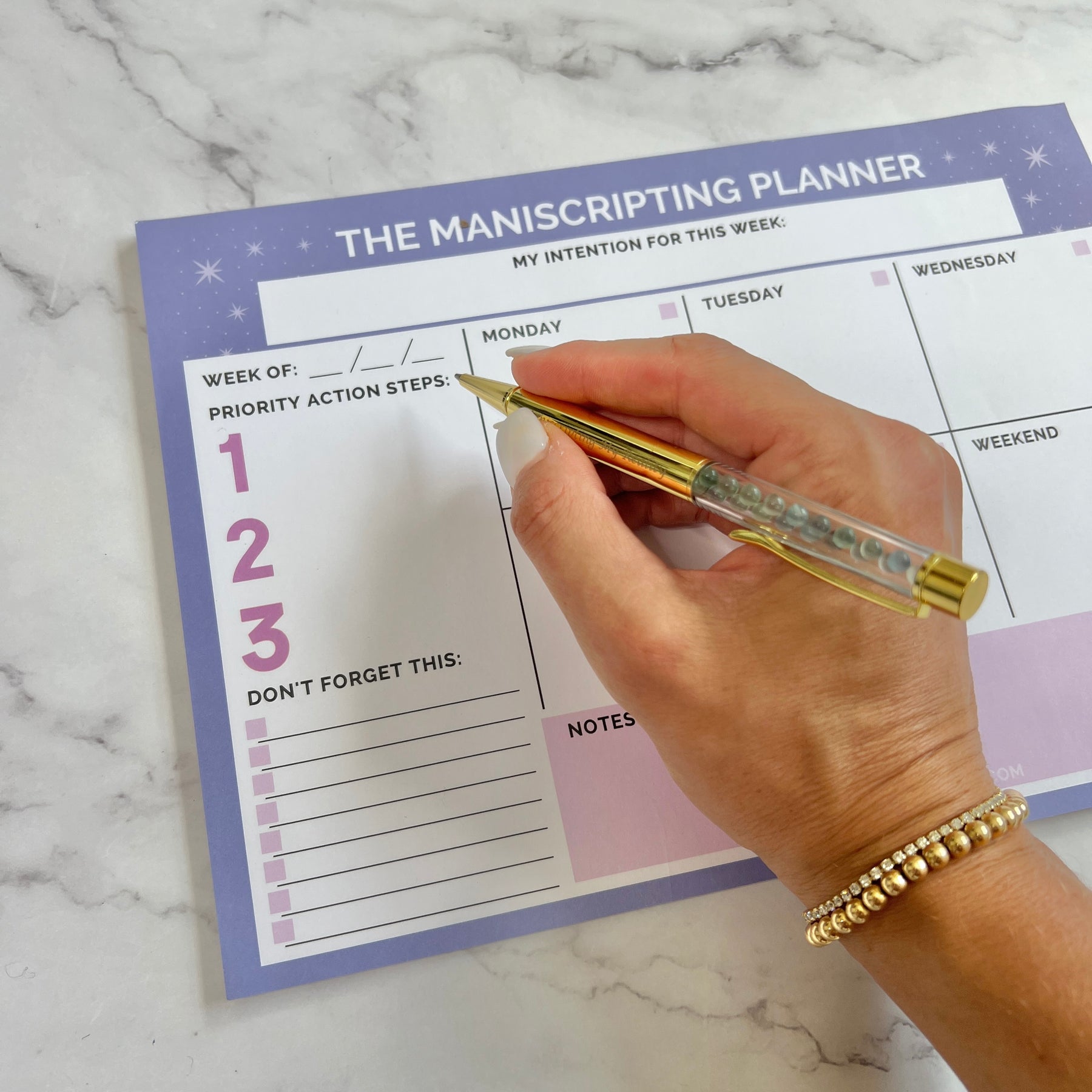 Weekly Desktop Planner Notepad – The Maniscripting Journal